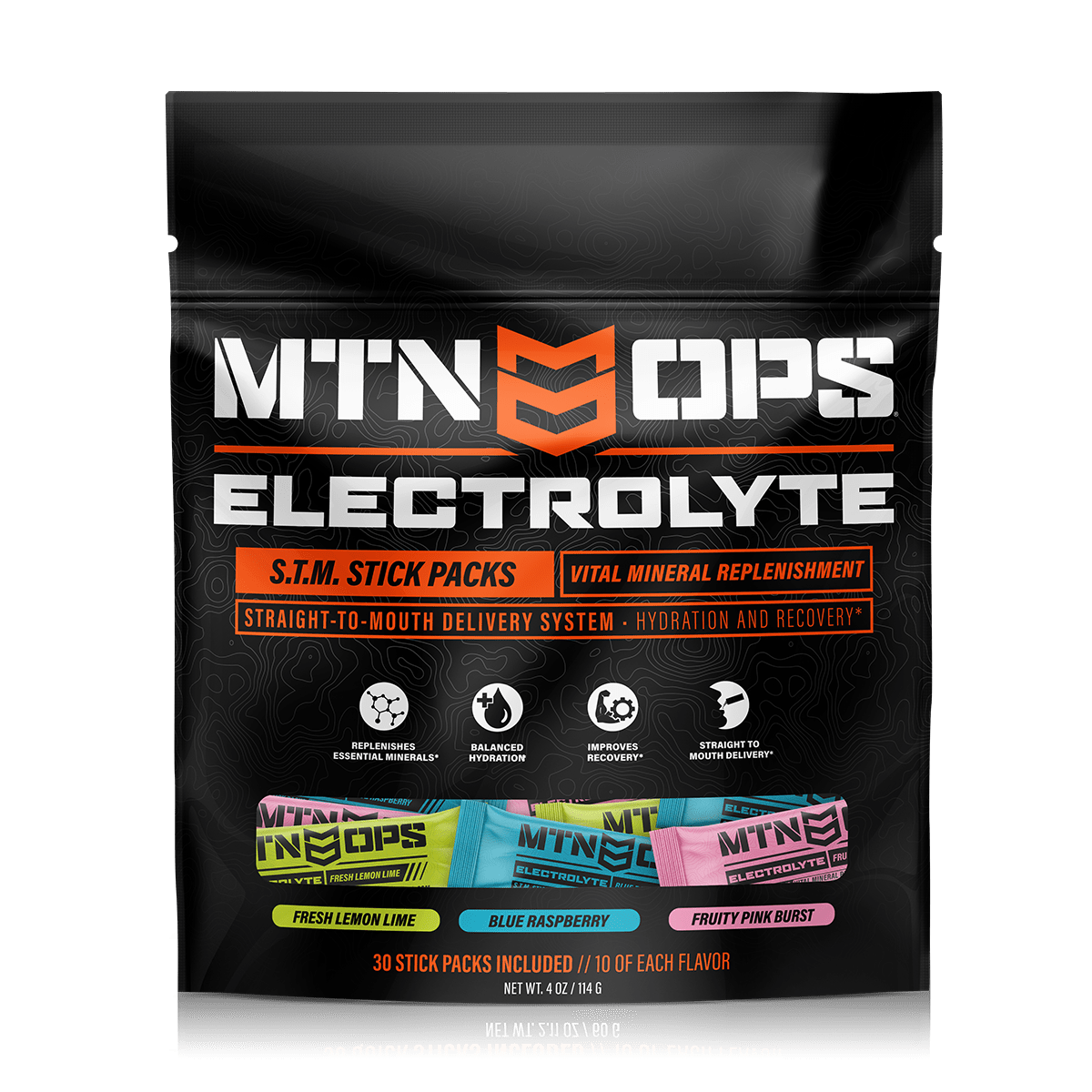 MTN OPS Electrolyte Vital Mineral Replenishment S.T.M. Stick Packs ...